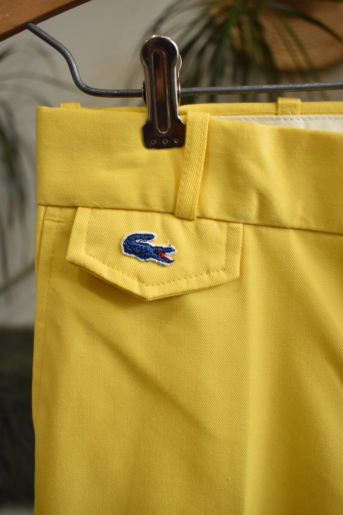 70s Lacoste Deadstock Lemon Yellow Bright Golf Pants // Straight Leg ...
