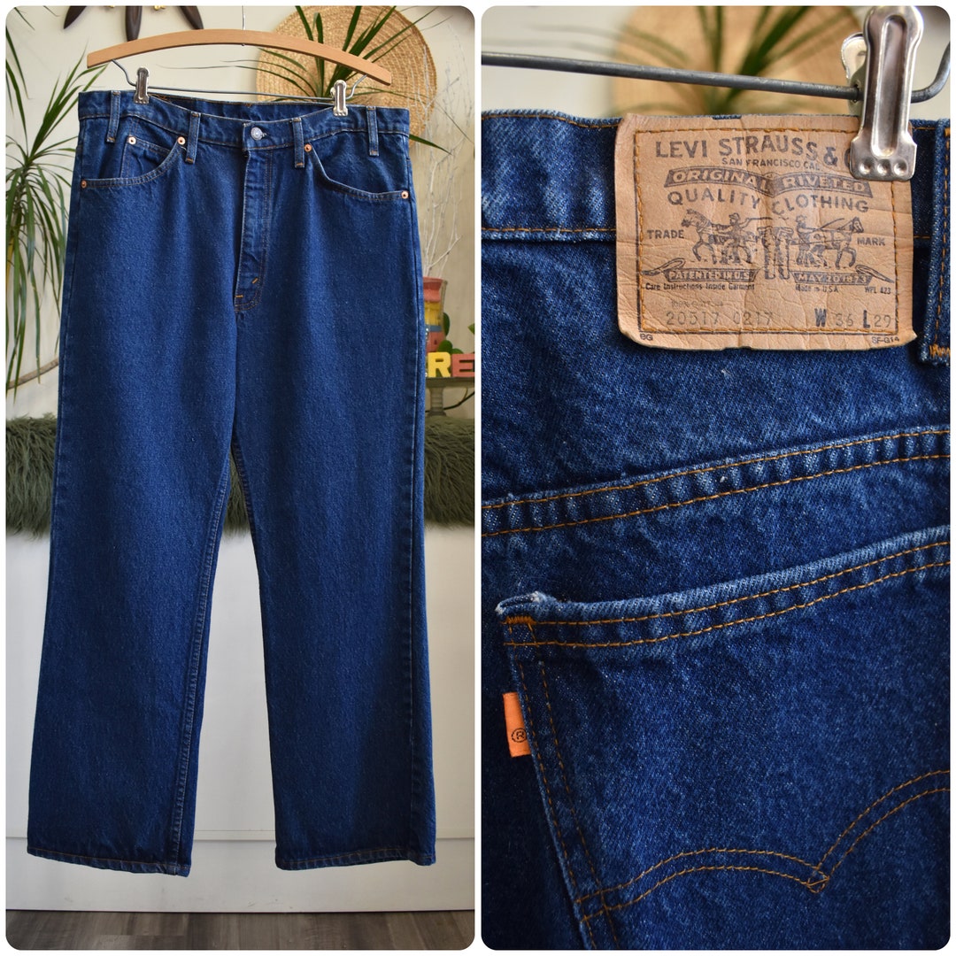 80s Levi's Orange Tab 20517 Bootcut Dark Wash Jeans // 1980s Levi ...