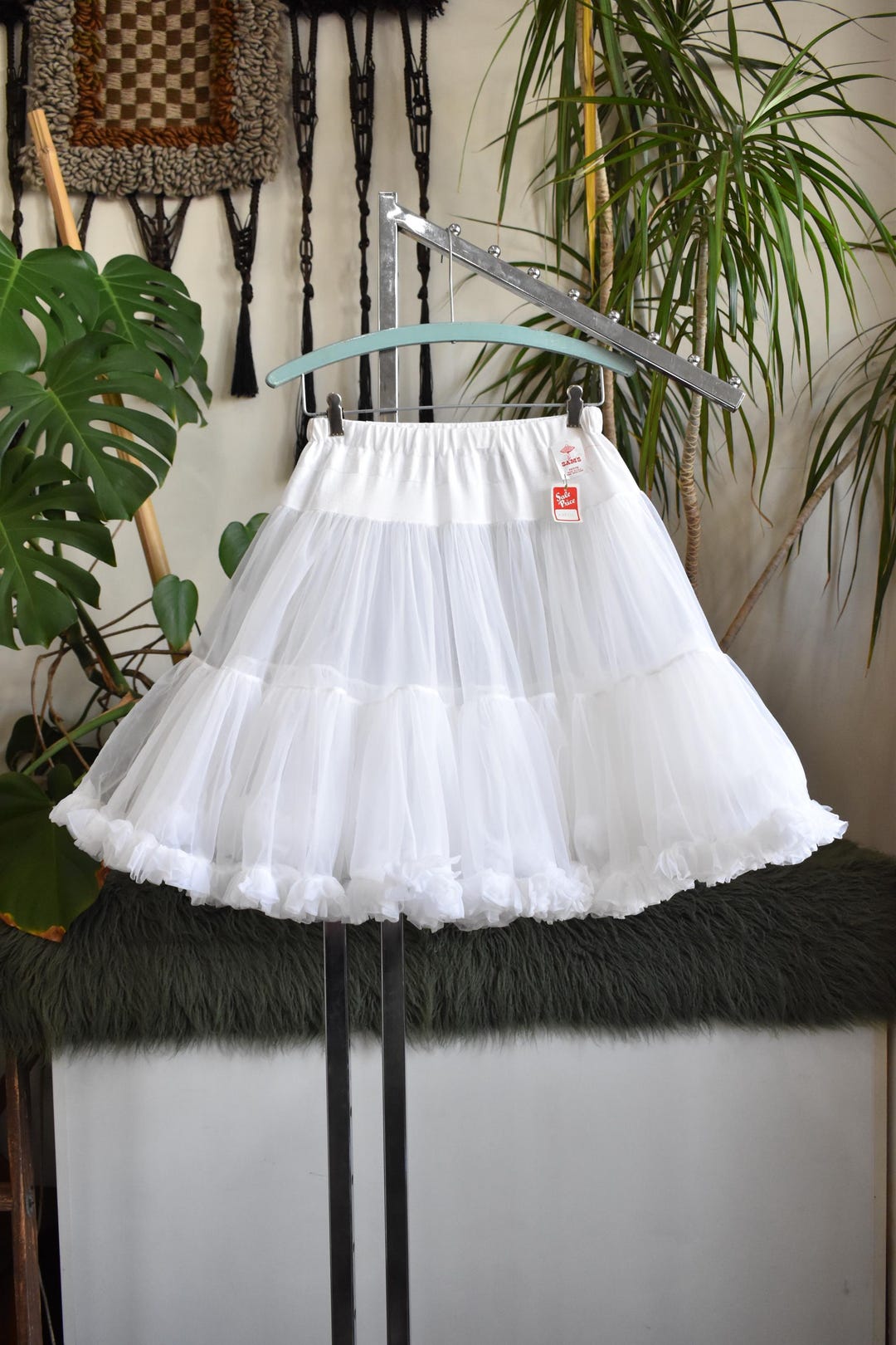70s 80s Circle Skirt Crinoline Square Dance Petticoat Moulin Rouge ...