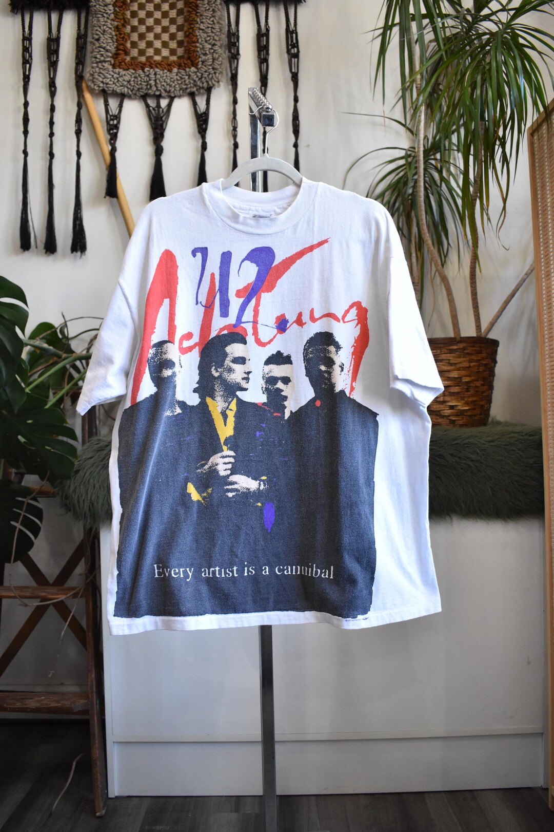 90s U2 Achtung Baby Love Every Artist is a Cannibal Single Stitch Rock ...