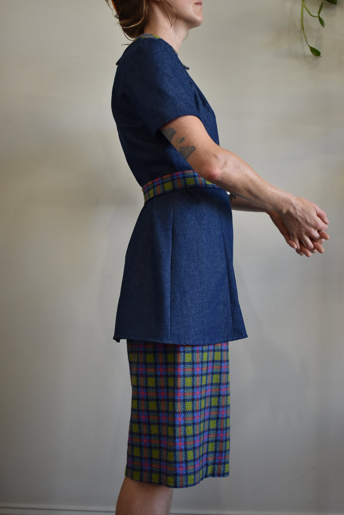 60s Peter Pan Collar Mod Tunic W Matching Wide Leg Culottes Slacks and ...