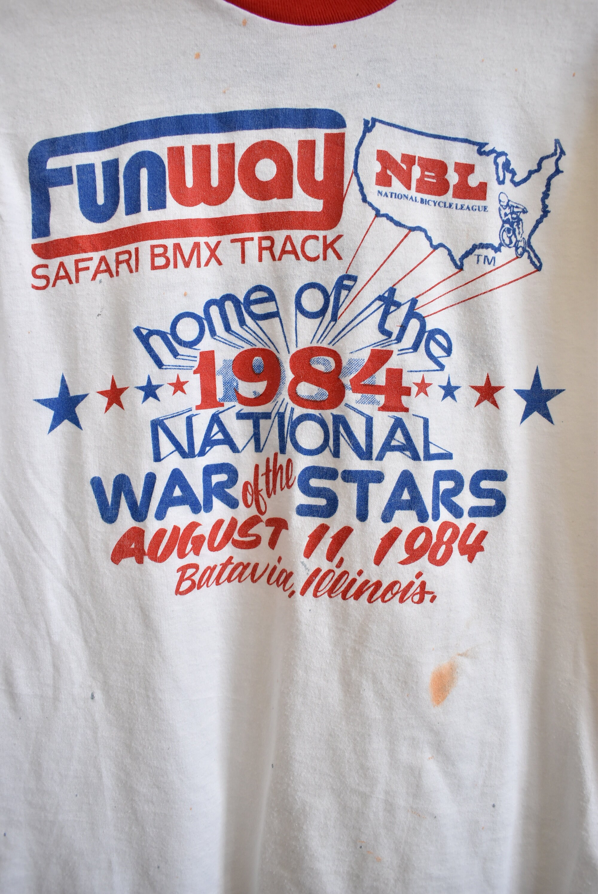 Vintage 1980s BMX Bike Funway Track Ringer Tee Shirt // Paint | Etsy