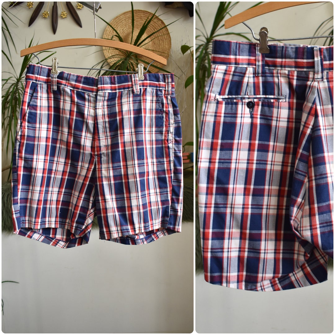 60s Madras Plaid Bermuda Shorts // 1960s Mod Preppy Colorful Bright ...