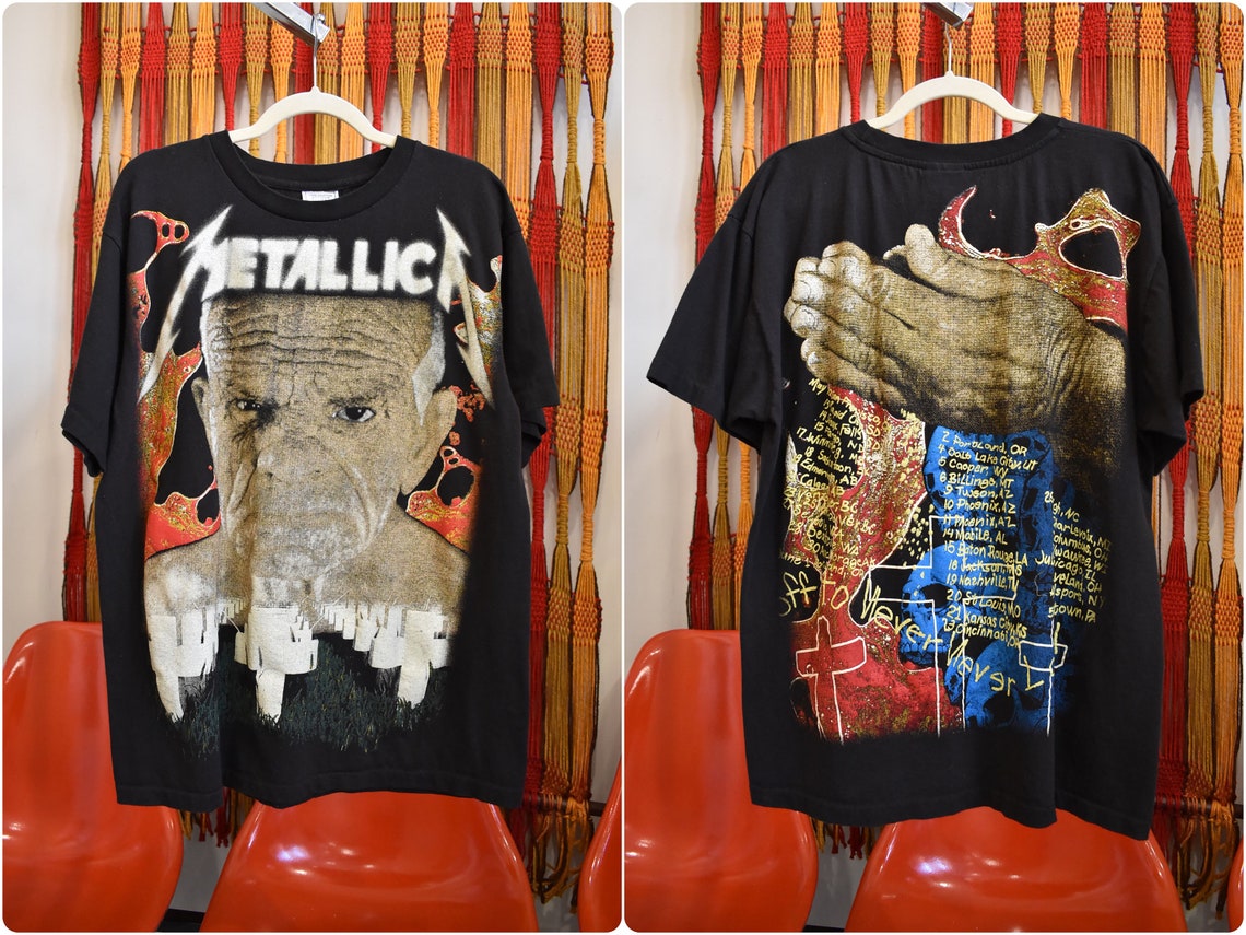 Vintage Metallica Album Collage Bootleg Tour 1991 Tee Shirt - Etsy UK