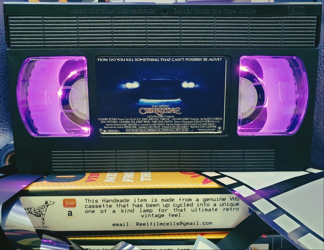 Christine VHS Lamp: Upcycled Retro Movie Decor - Etsy UK