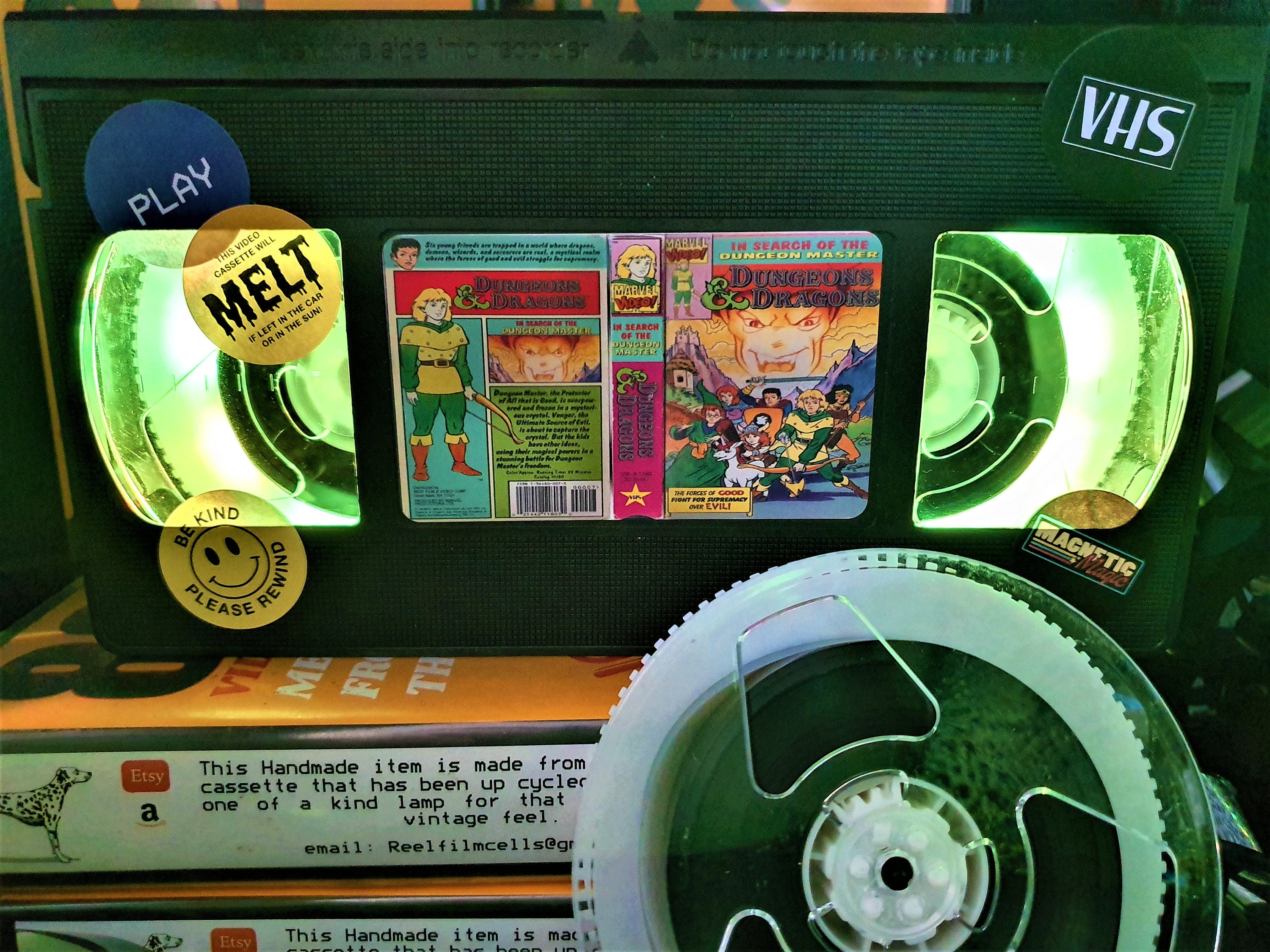 Dungeons and Dragons Classic Retro VHS Tape Night Light Table | Etsy