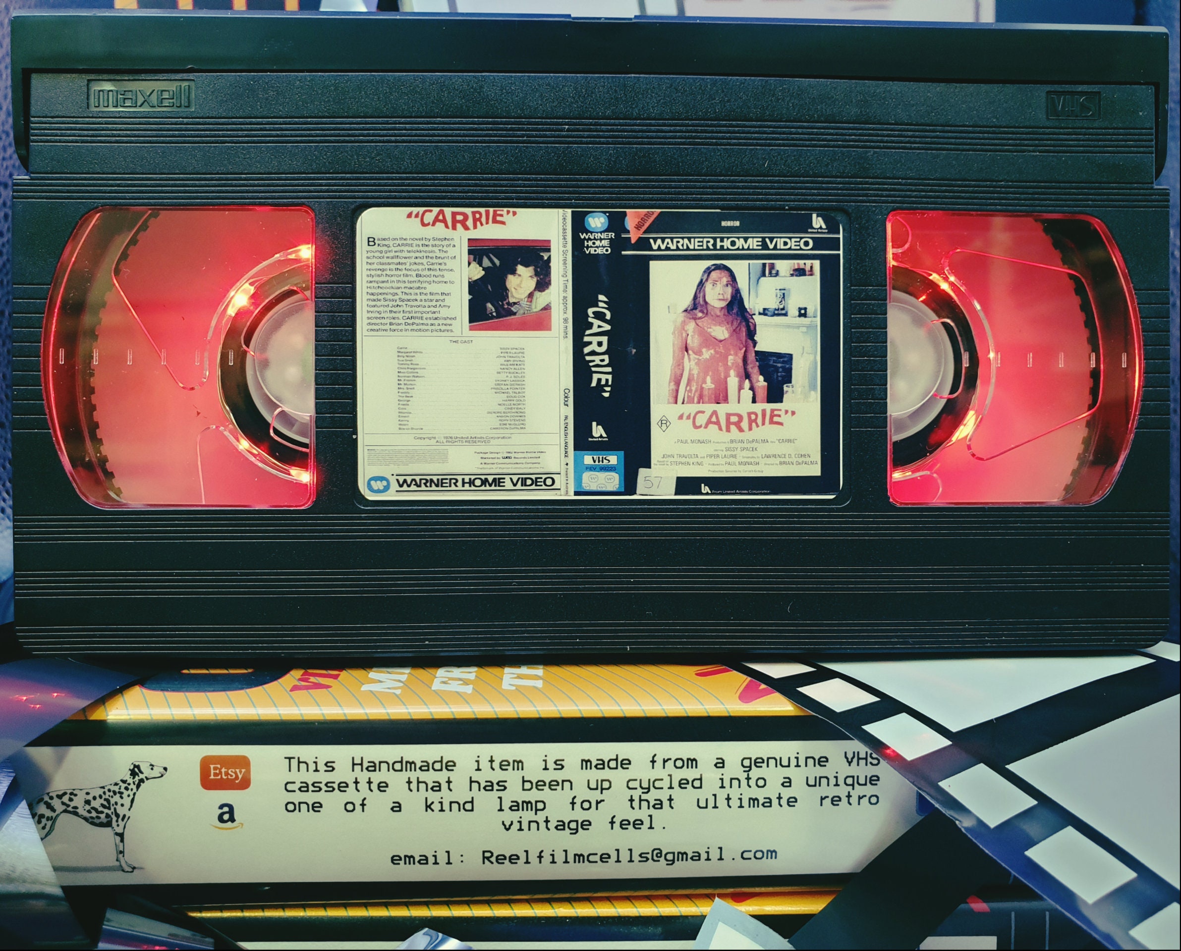 Retro VHS LampCarrieNight Light Stunning Collectible Top | Etsy