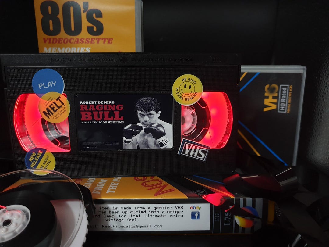Retro VHS Lamp,raging Bull ,top Quality Amazing Gift for Any Movie Fan ...