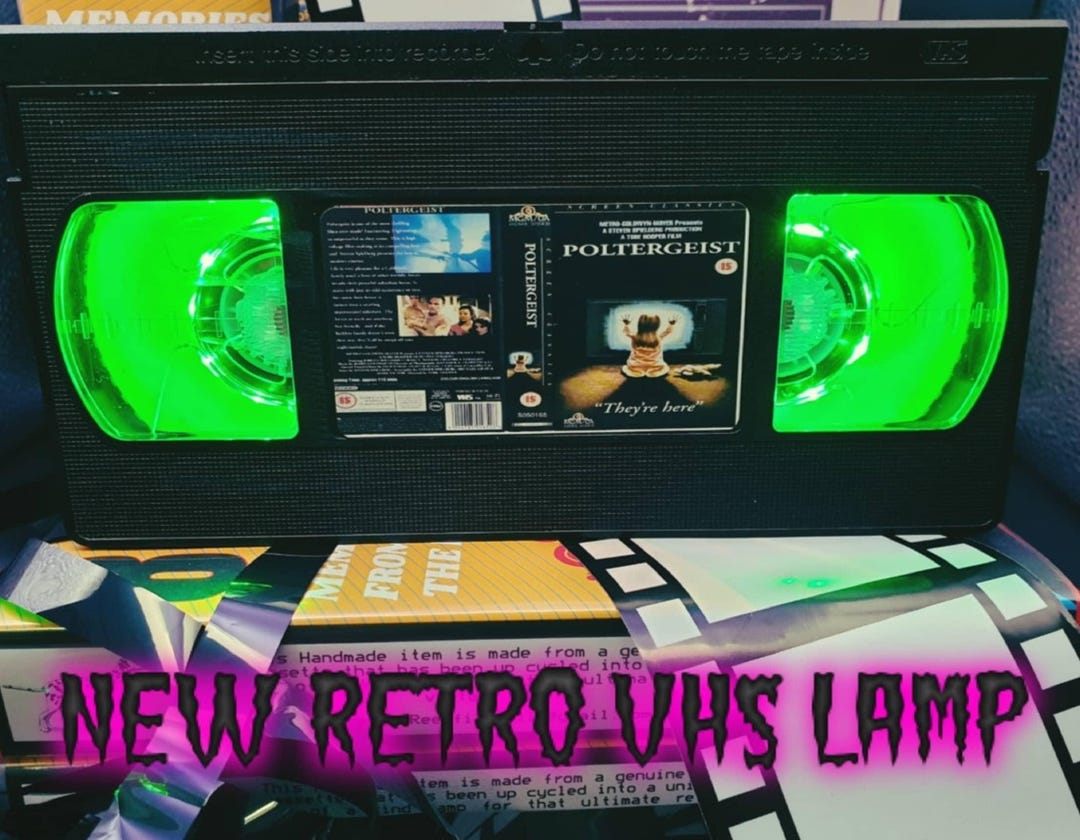 Poltergeist VHS Lamp: Retro Movie Gift, Handmade LED Light - Etsy