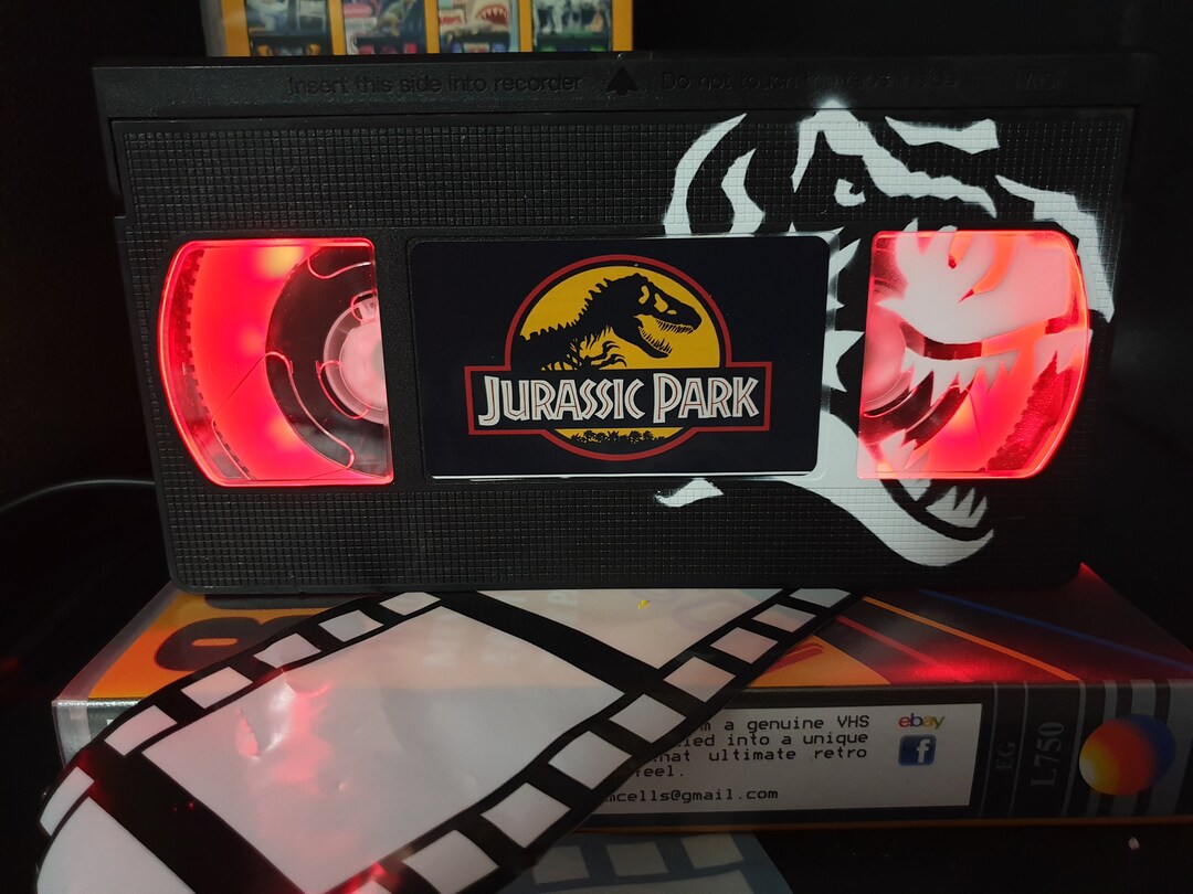 Retro VHS Night Light Table Lamp,jurassic Park With Art Work!amazing ...