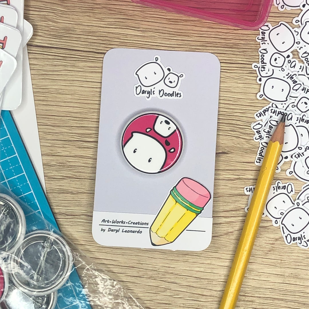 Doodle Boy & Scribble Button - Etsy