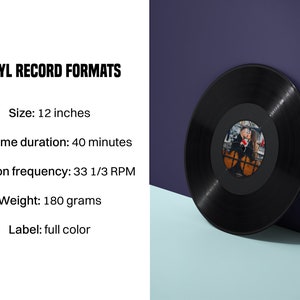 Custom Vinyl Record and Cover: Personalized Music Gift. Fast Production ...