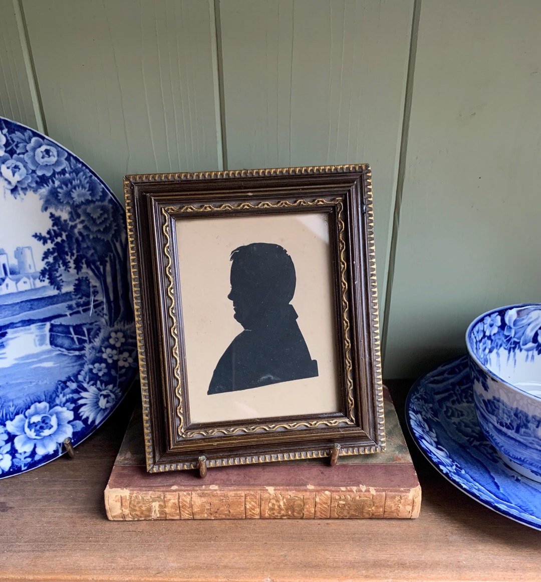 Small Antique Hand Cut Paper Silhouette of a Gentleman, Framed - Etsy