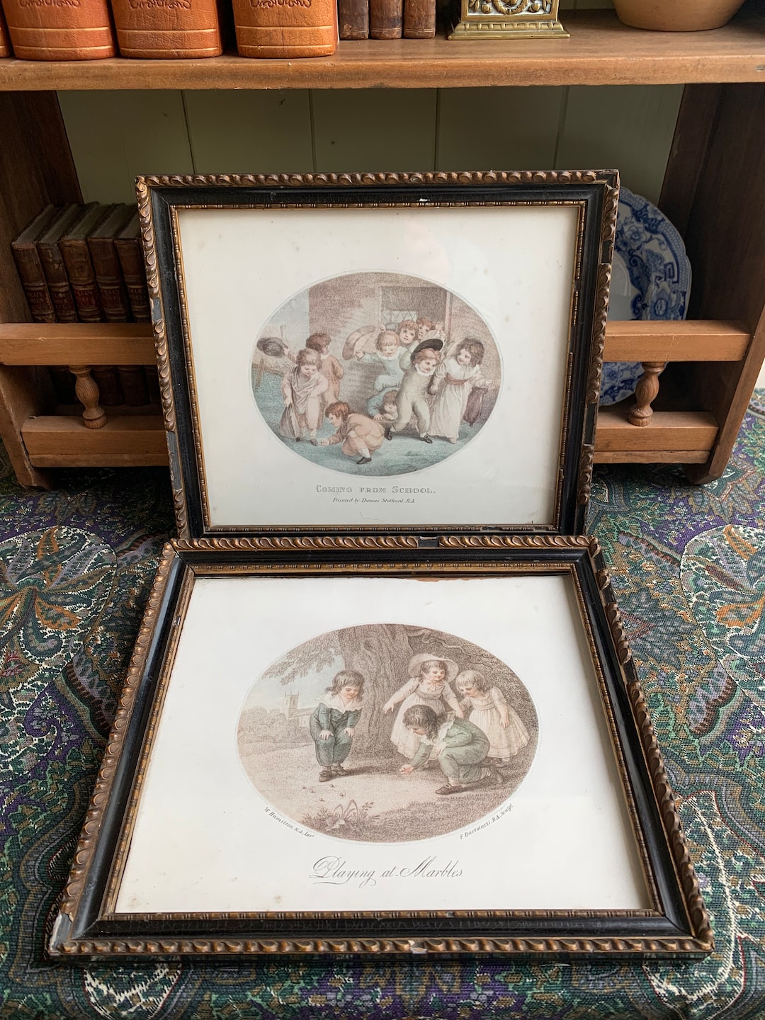 Pair of Bartolozzi Prints of Children Playing in Victorian Frames - Etsy