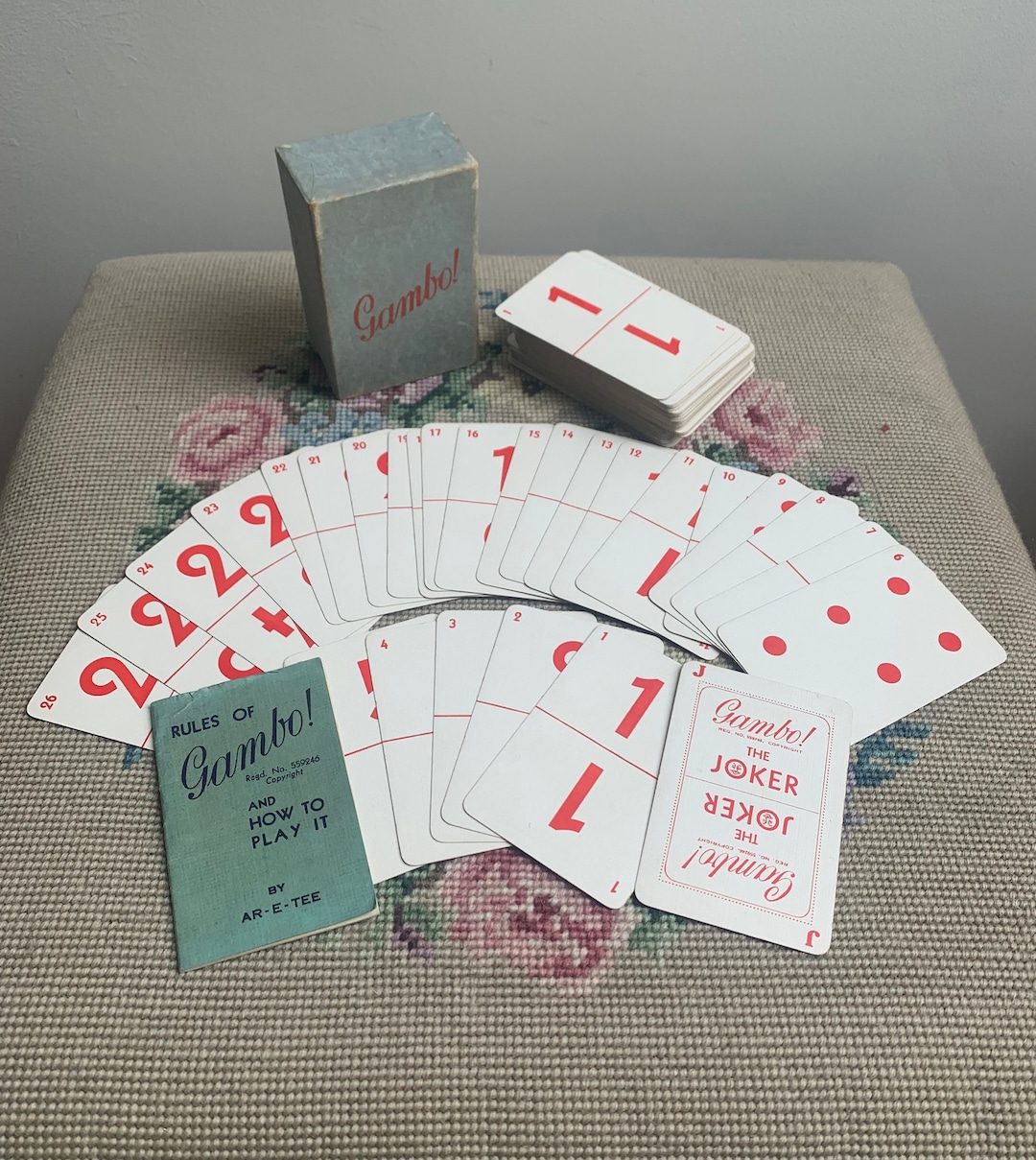 Vintage Card Game of Gambo in Original Box With Instructions - Etsy
