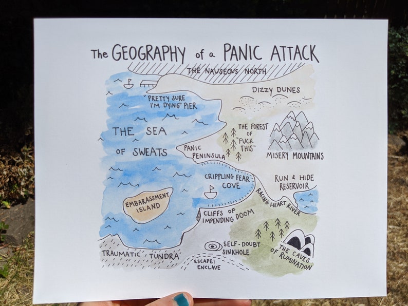 Geography of a Panic Attack - Etsy