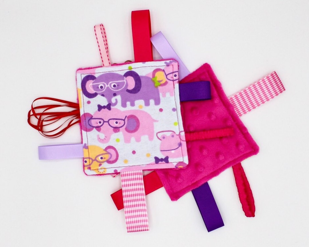 Elephant Taggy Toy, Crinkle Tag Toy, Taggy Crinkle Toy, Tag Toy ...