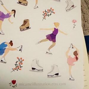Ice Skater Sticker, Skater Sticker for Journal Sticker Set , Bullet ...