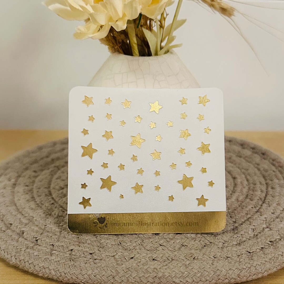 Gold Sticker, Cute Glitter Sticker Set, Bullet Journal Sticker Sheet ...
