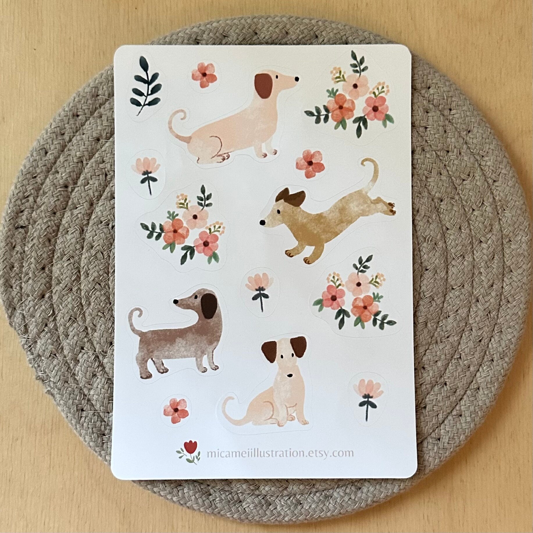 Wiener Dog Sticker, Sticker Collection, Vol 3, Sticker Sheet, Planner ...
