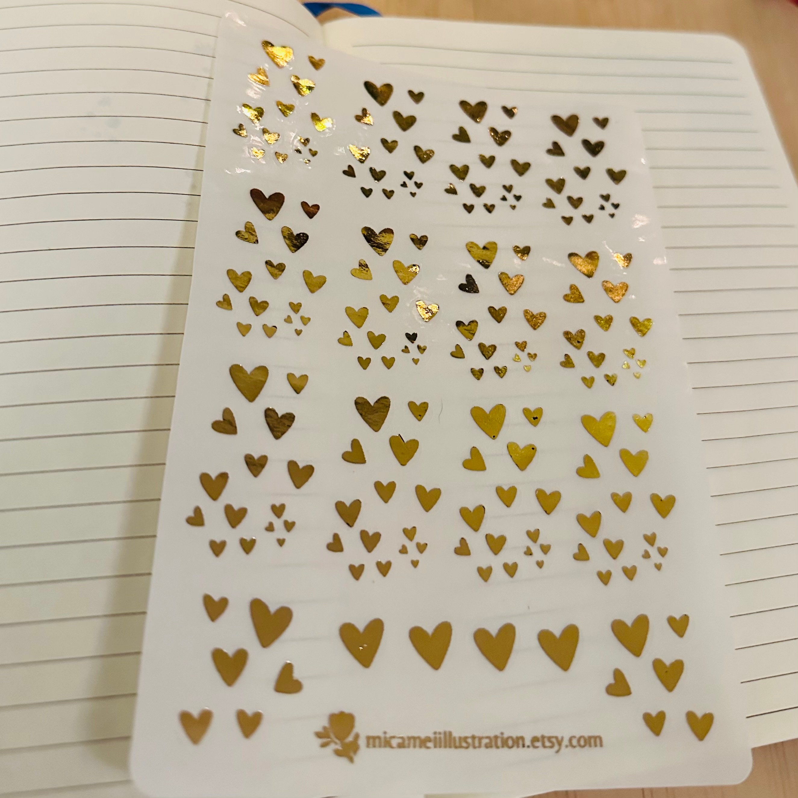 Sparkle Sticker Heart Cute Glitter Sticker Set Bullet Journal - Etsy