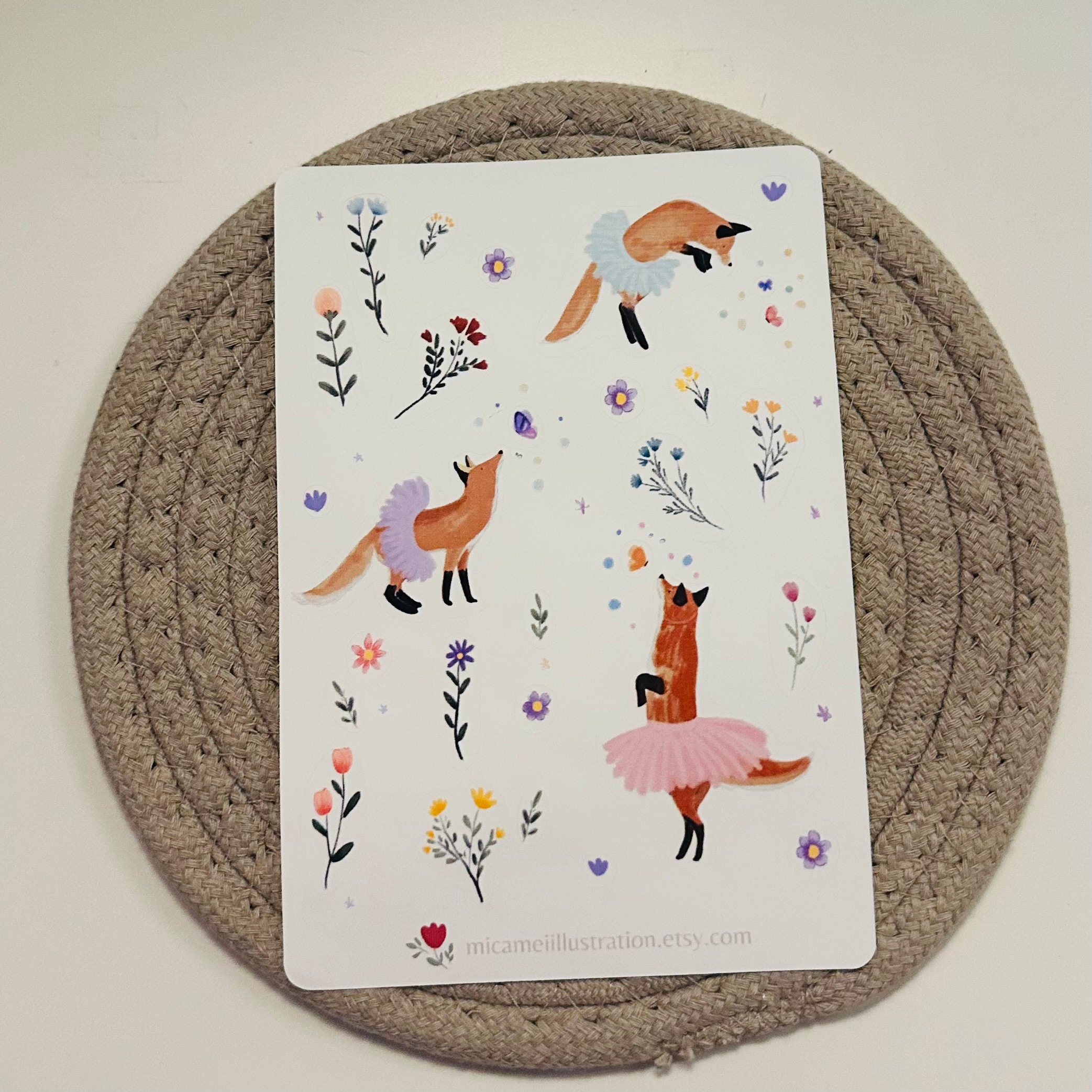 Cute Fox Sticker, Sticker Collection, Fox, Sticker Sheet, Easter ...