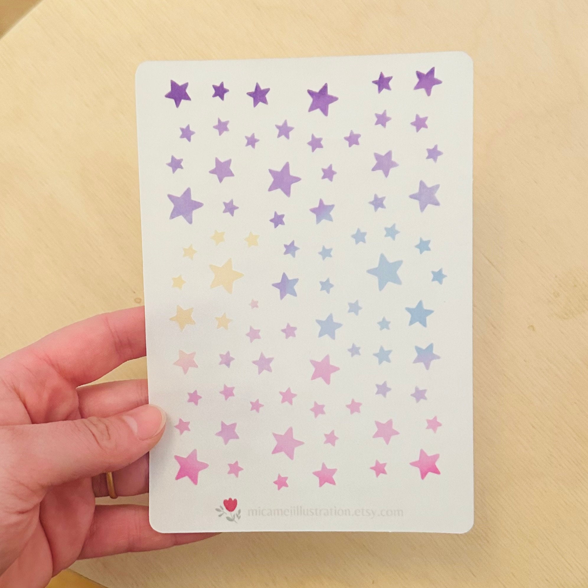 Cute Stars Sticker, Sticker Collection, Stars , Sticker Sheet, Star ...