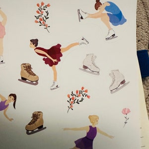 Ice Skater Sticker, Skater Sticker for Journal Sticker Set , Bullet ...