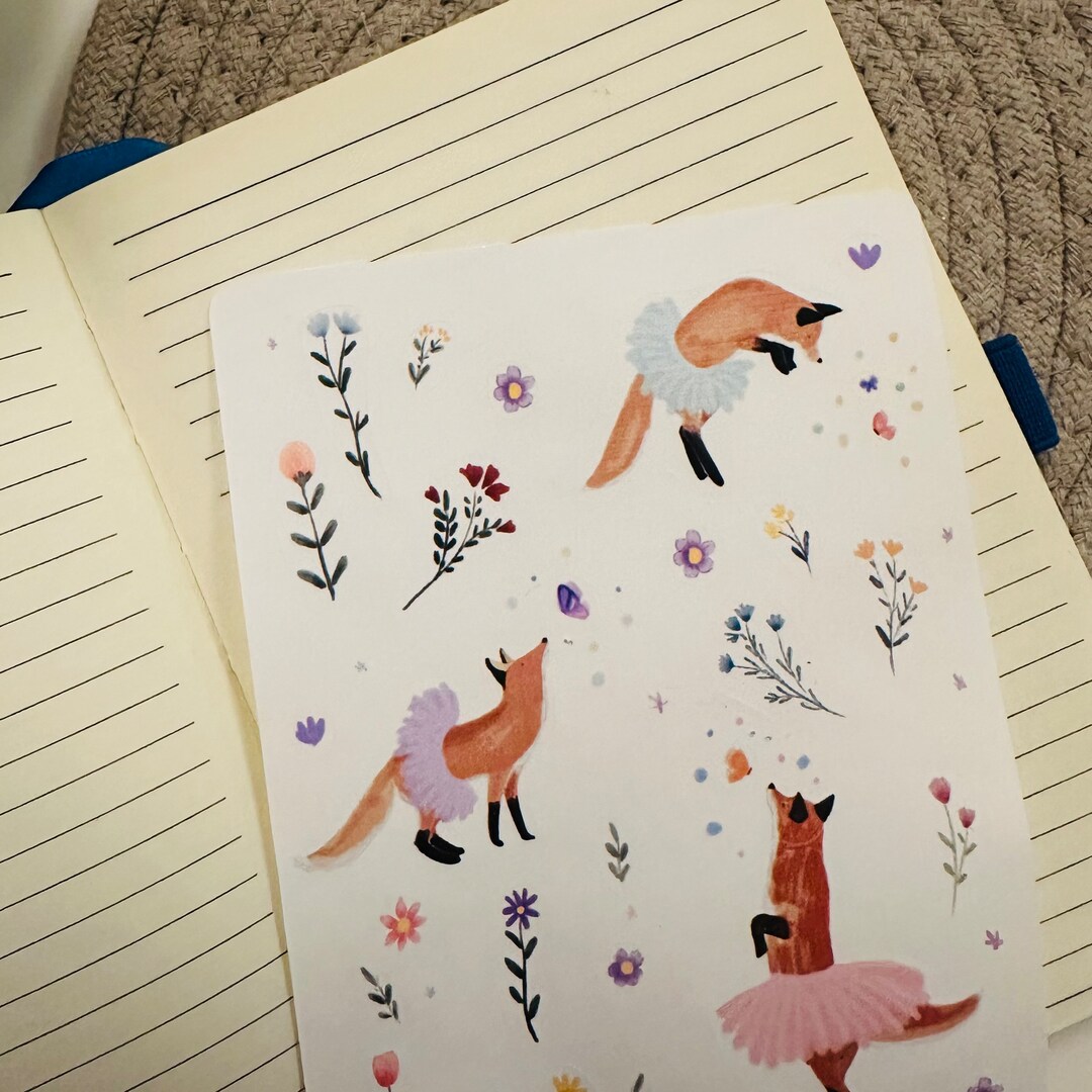 Cute Fox Sticker, Sticker Collection, Fox, Sticker Sheet, Easter ...