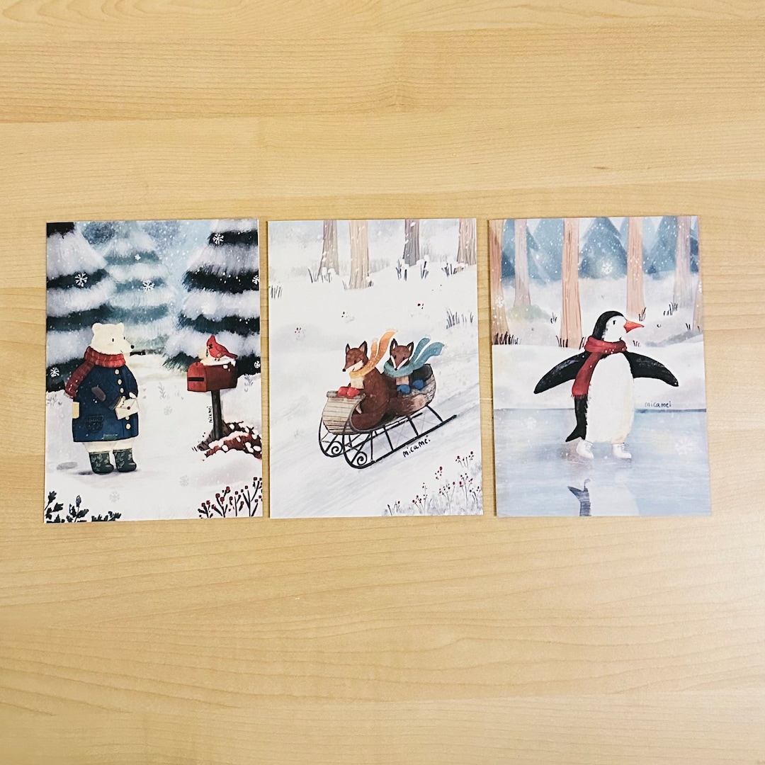 Winter Cards Pack, Holidays Greeting Card, Winter, Christmas Decor ...