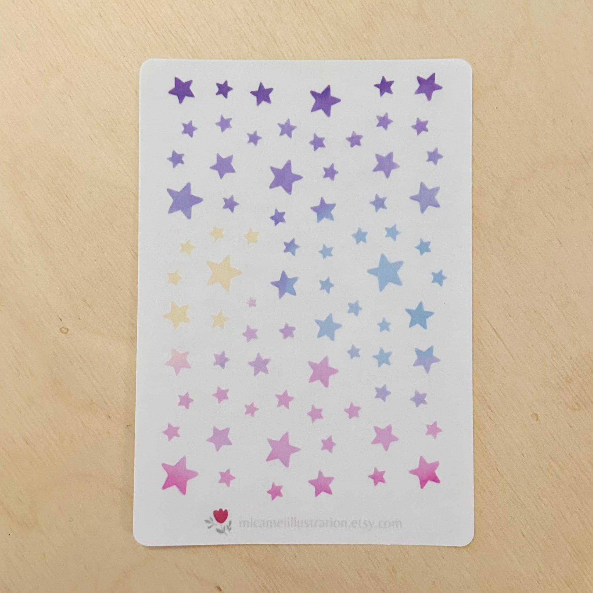 Cute Stars Sticker, Sticker Collection, Stars , Sticker Sheet, Star ...