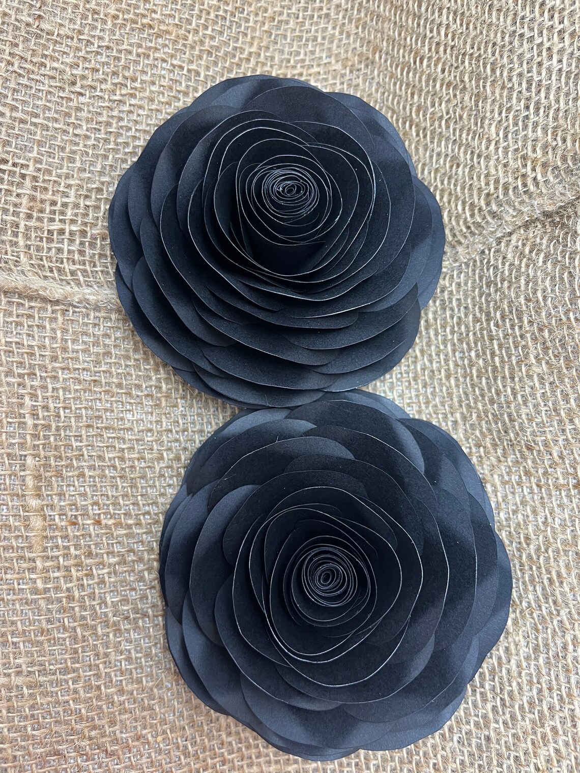 5" Black Paper Flowers: Party Decorations - Etsy