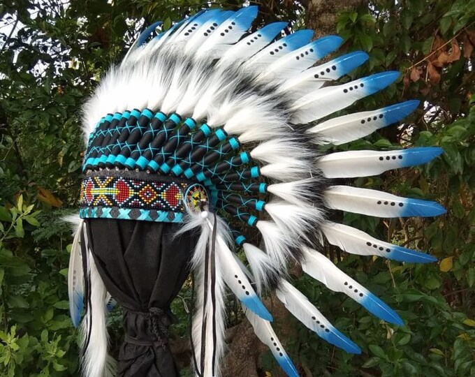 Custom Order Indian Feather Headdress Replica, Indian Headdress Replica ...