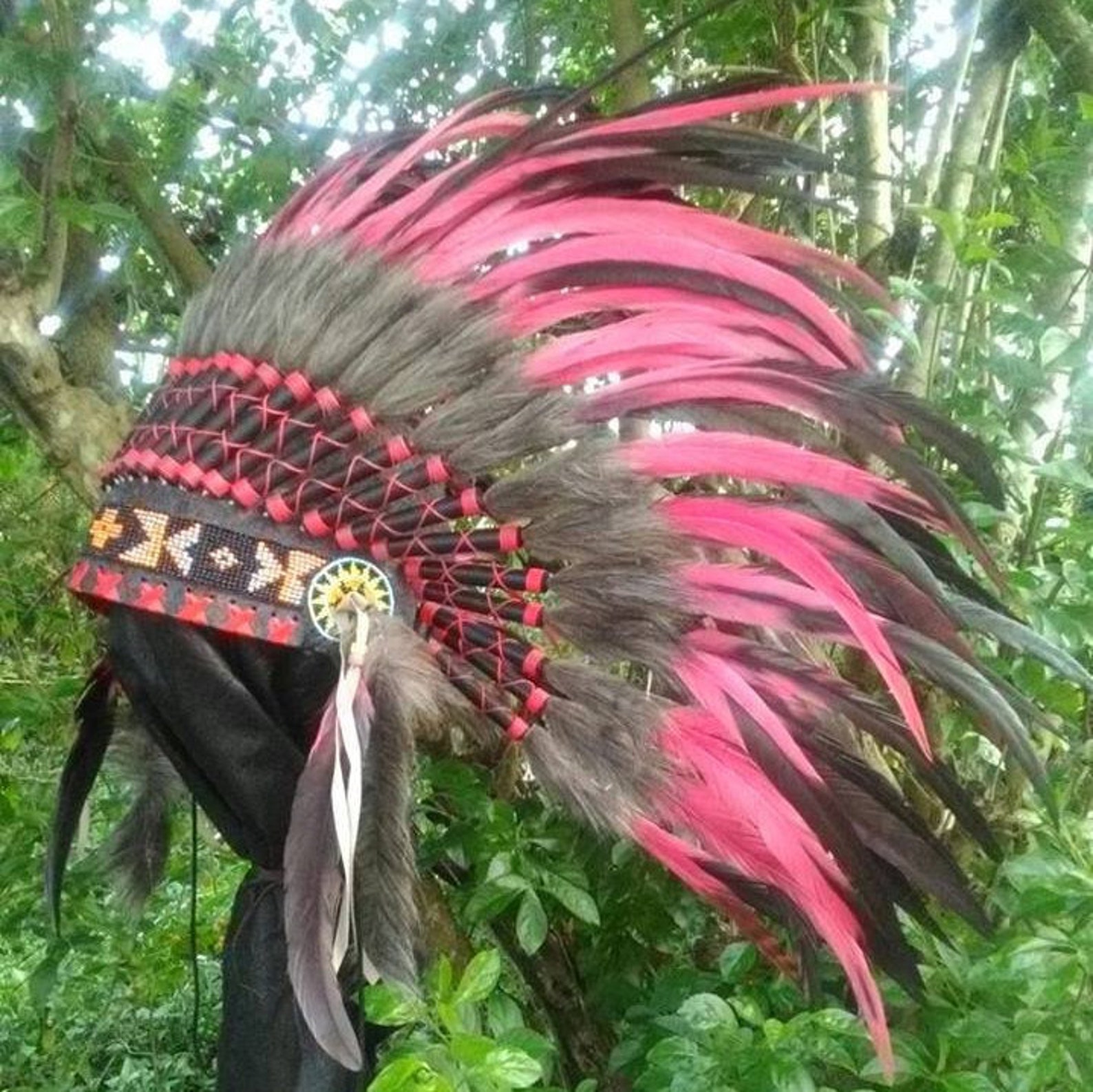 Indian Headdress Replica, Chief Indian War Bonnet Costume Native ...