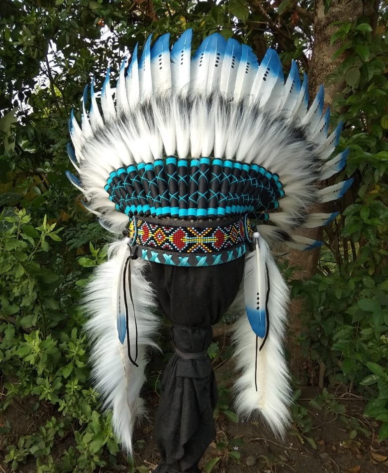 Custom Order Indian Feather Headdress Replica, Indian Headdress Replica ...