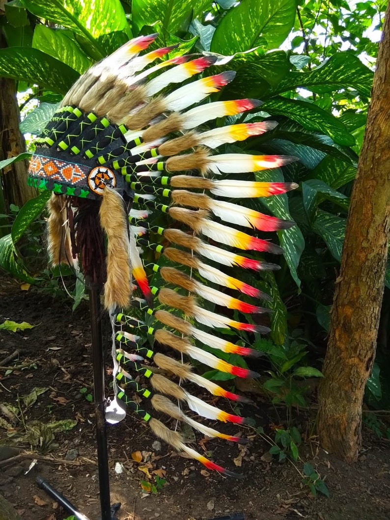 Réplica del tocado indio, estilo warbonnet nativo americano, sombrero ...