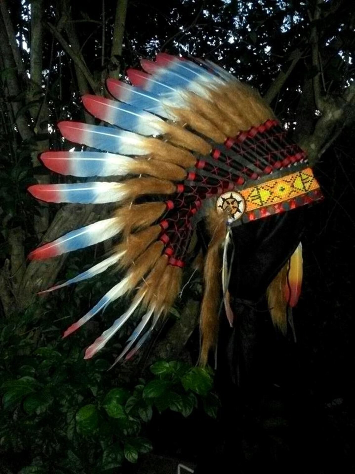 Indian Chief Warbonnet Costume Native American Headdress - Etsy