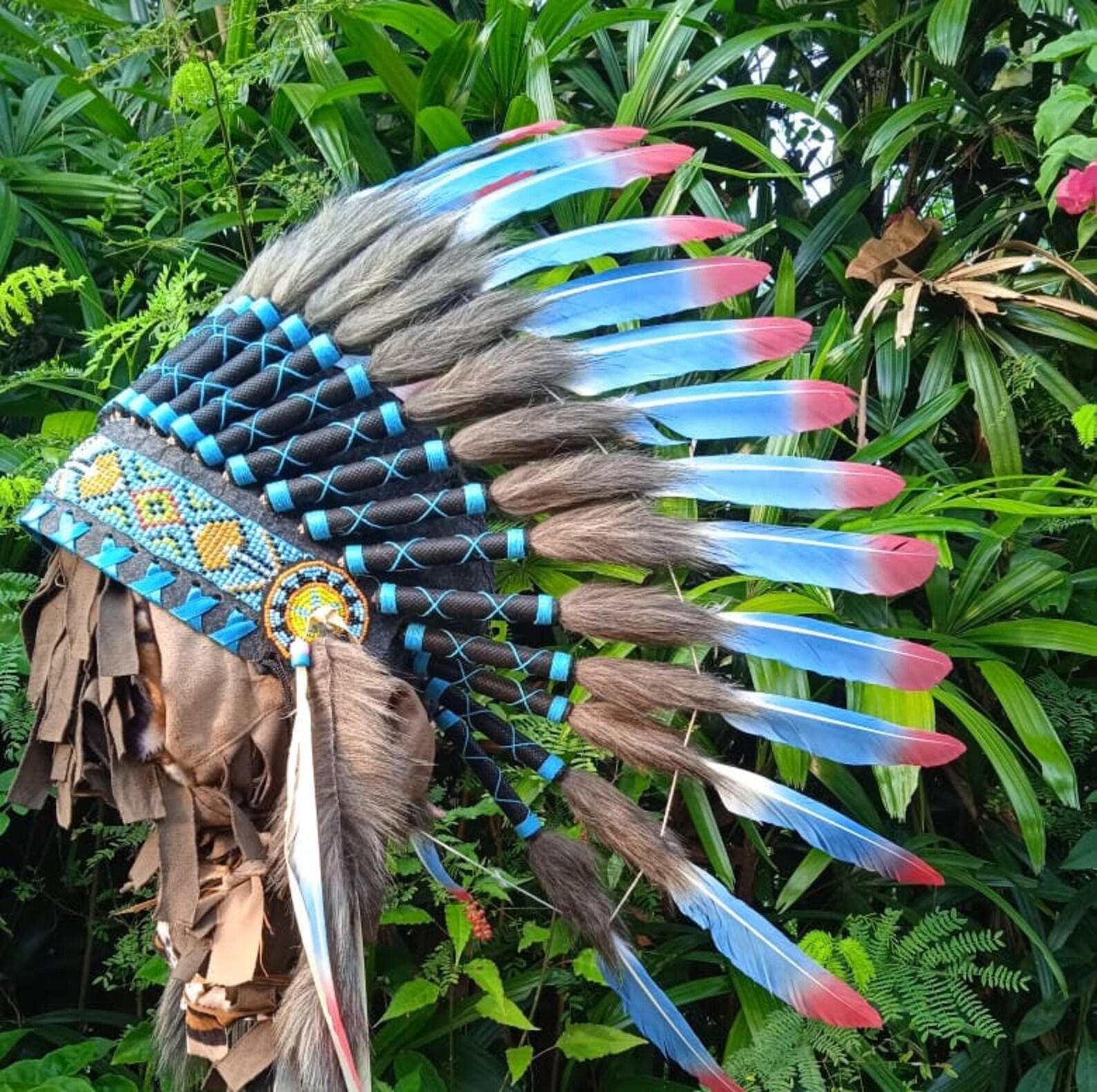 Indian Headdress Replica, Chief War Bonnet Costume, Native American ...