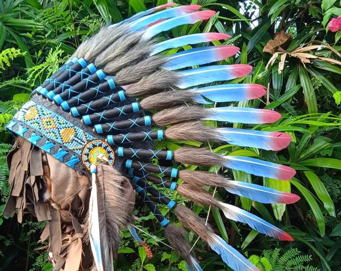 Indian Headdress Replica, Chief War Bonnet Costume, Native American ...