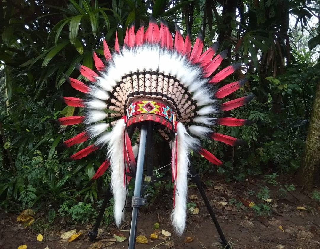 Custom Headdress, Chief Indian Headdress Replica, Native American Style ...