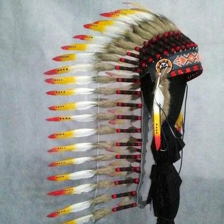 Indian Headdress Replica, Native American Warbonnet Style, Chief Indian ...