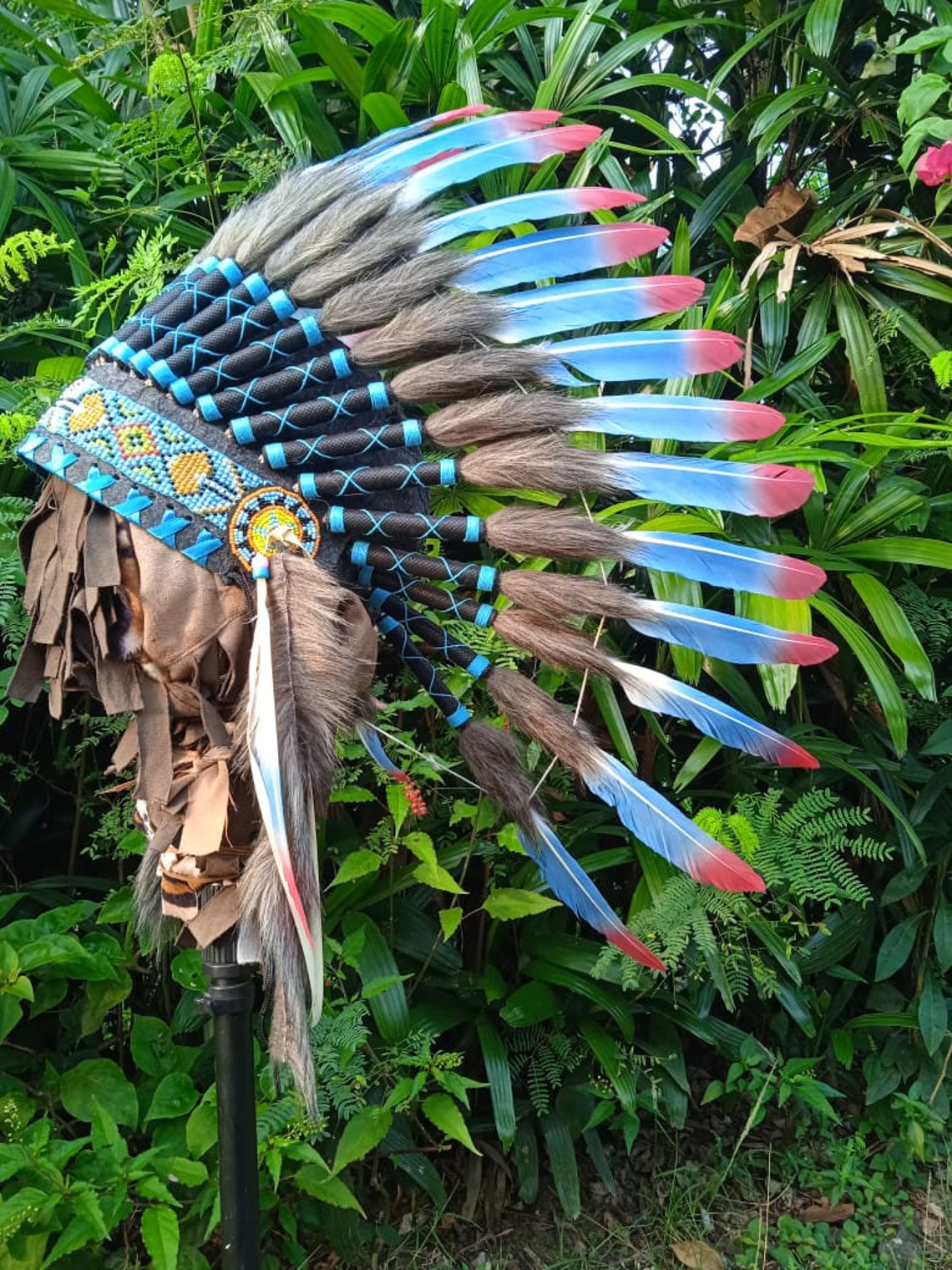 Indian Headdress Replica, Chief War Bonnet Costume, Native American ...
