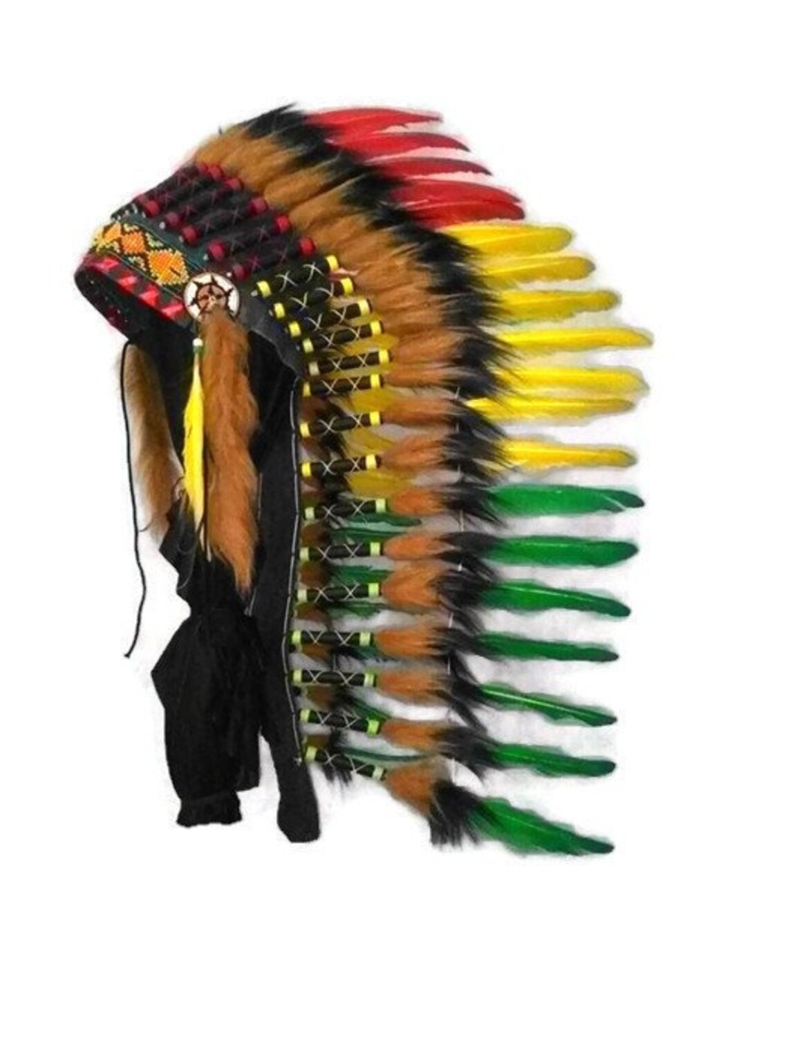 Indian Headdress Replica Feather Headpiece Native American | Etsy