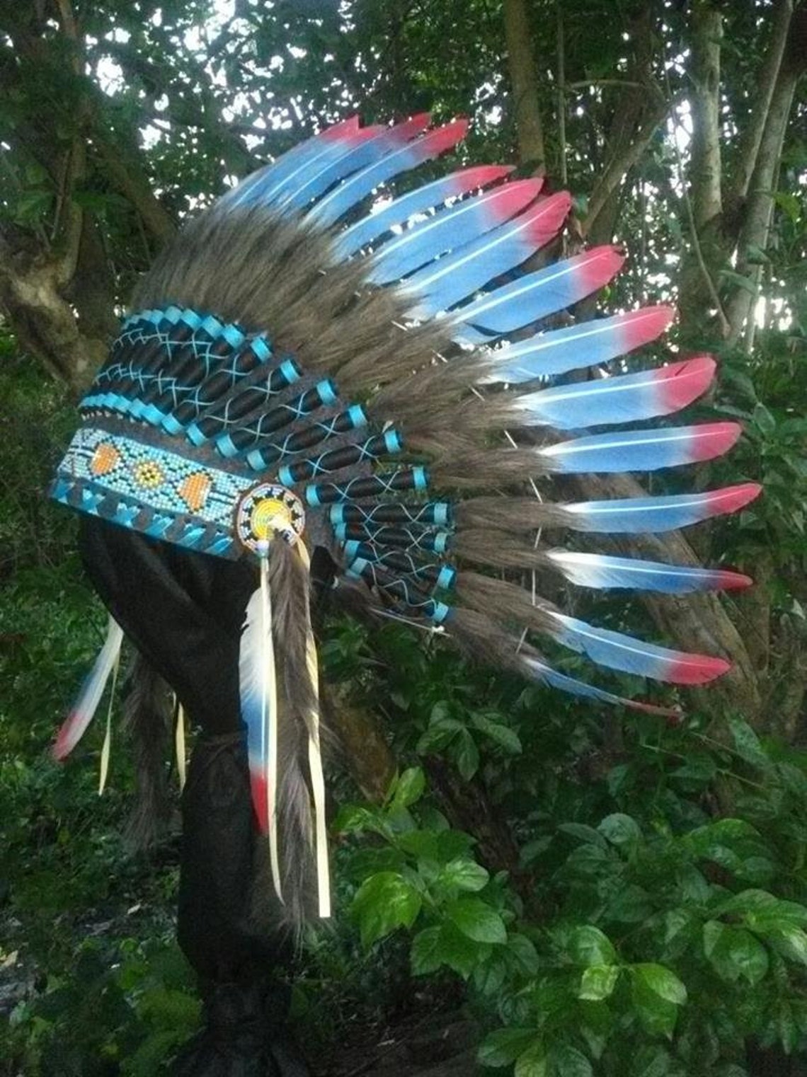 Indian Headdress Replica, Chief War Bonnet Costume, Native American ...