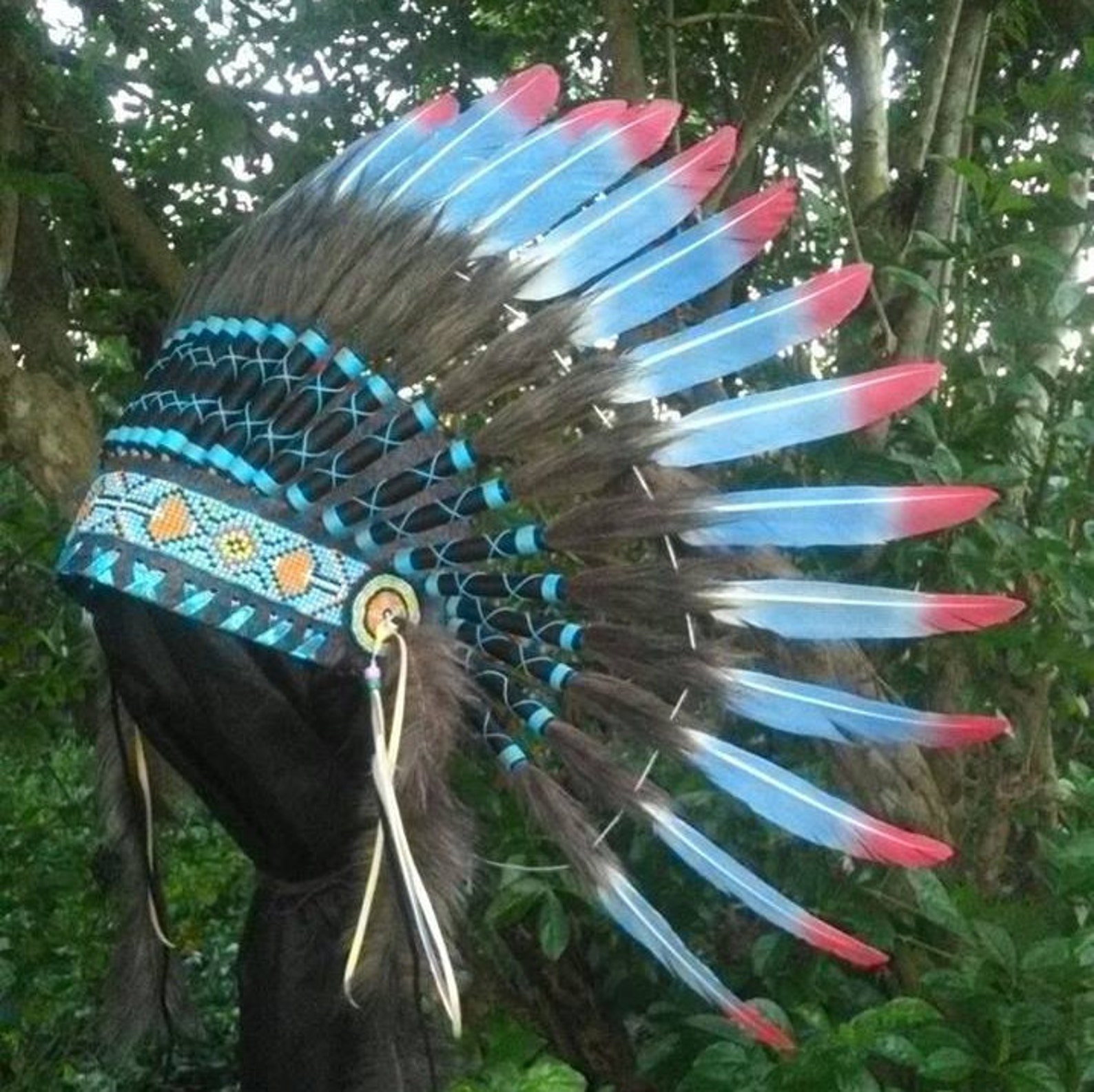 Indian Headdress Replica, Chief War Bonnet Costume, Native American ...