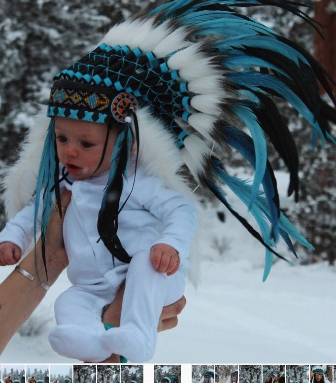 Custom Order Newborn Baby Indian Headdress Replica, Newborn Headdress ...