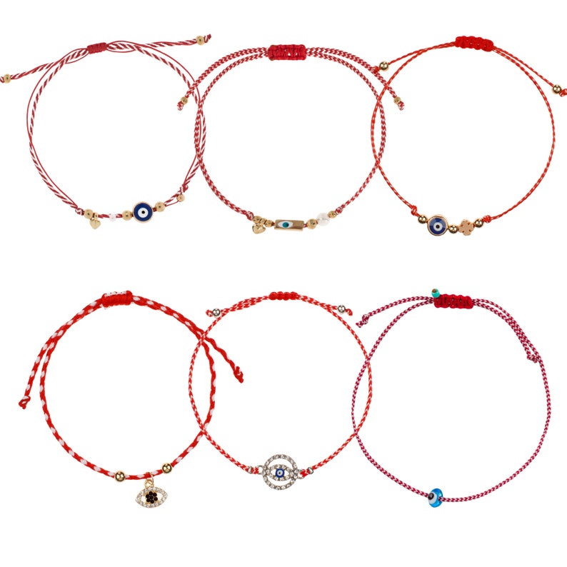 Martenitsa Bracelet With EVIL EYE Charm Μαρτιάτικο Spring March Martis ...