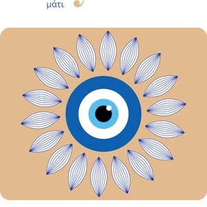 EVIL EYE Wall Art PRINTABLE Protection Amulet Brown Retro Mid - Etsy