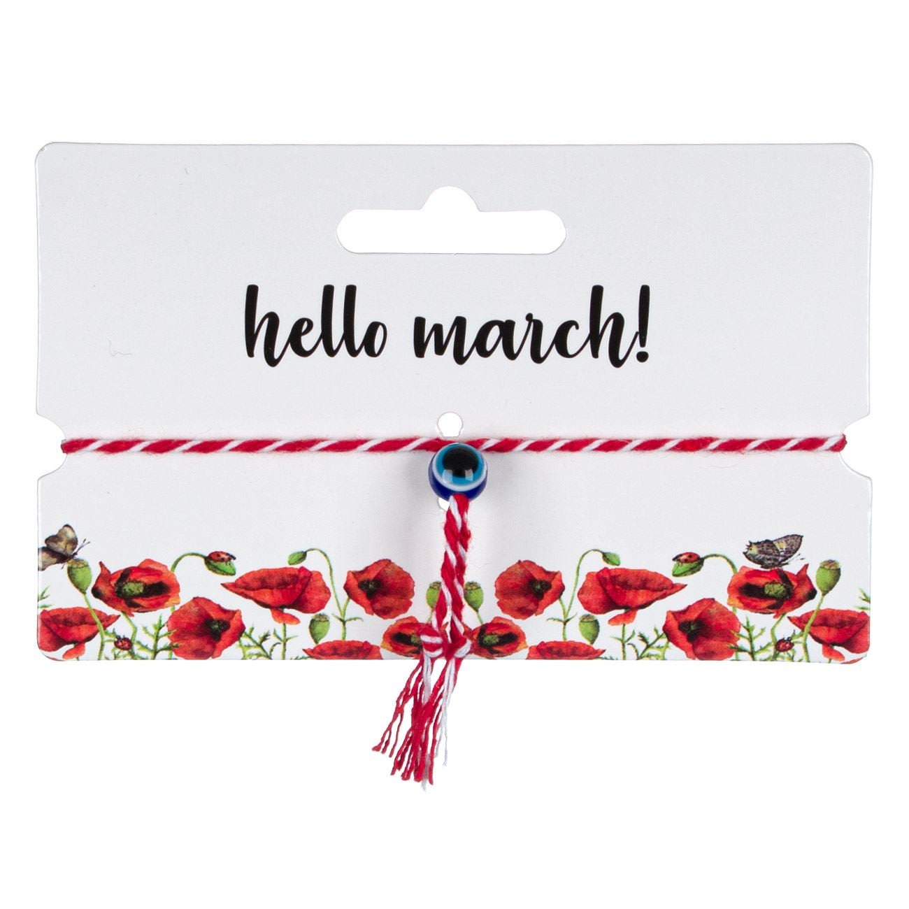 Martenitsa Bracelet With EVIL EYE Charm Μαρτιάτικο Spring March Martis ...