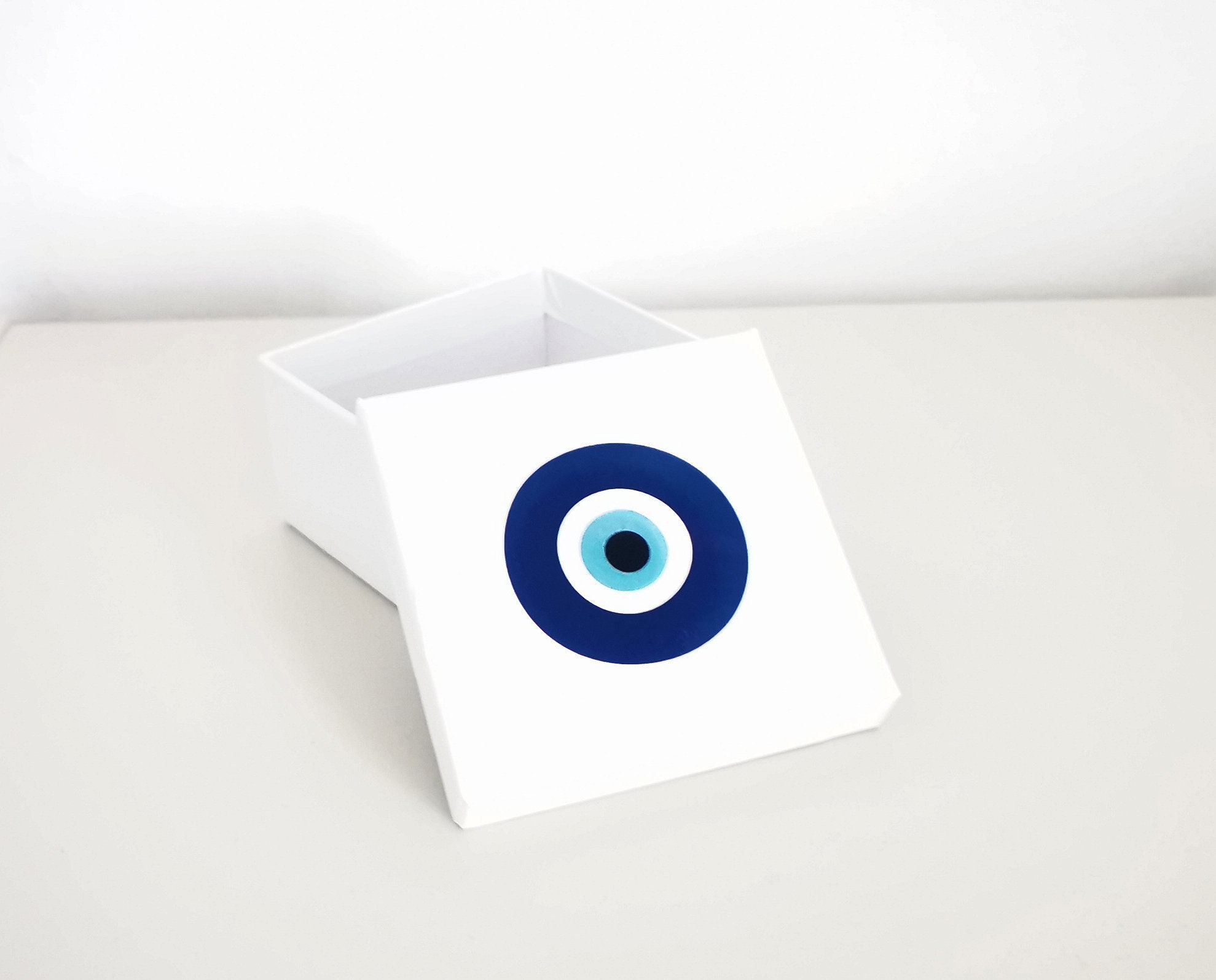 EVIL EYE Favor Gift Boxes Set White Blue Greek Traditional - Etsy